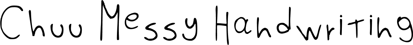 Chuu Messy Handwriting Regular font | Fonts2u.com