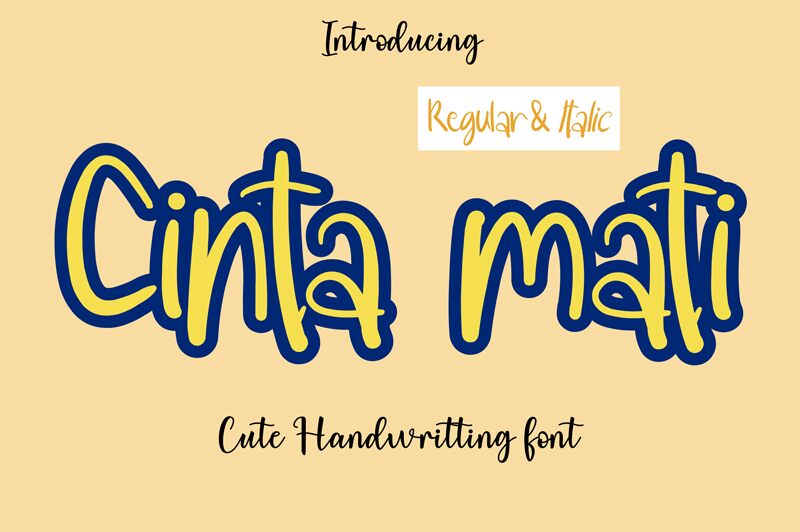 Cinta mati Italic font | Fonts2u.com