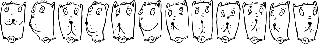 Claudio the Cat Regular font | Fonts2u.com