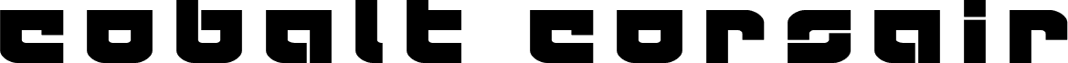 Cobalt Corsair Laser font