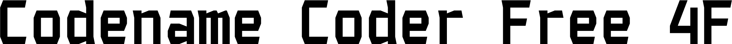Codename Coder Free 4F Bold font