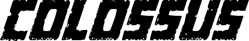 Colossus Condensed Italic font