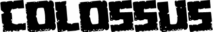Colossus Rotated Rotatalic font