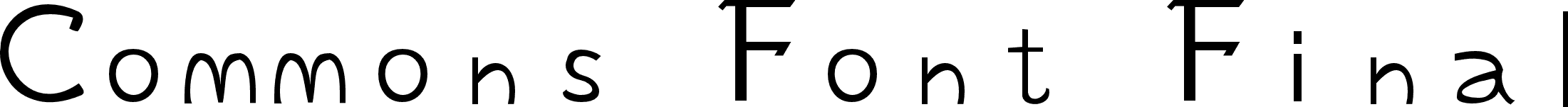 Commons Font Final font