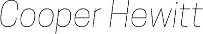 CooperHewitt-Heavy font