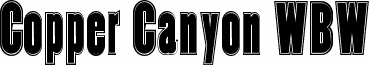 Copper Canyon WBW font | Fonts2u.com