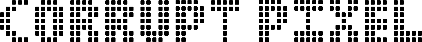 Corrupt Pixel font