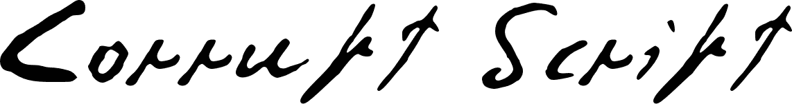 CorruptScript font