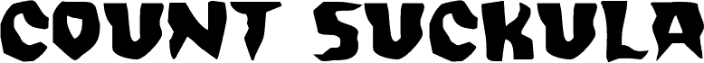 Count Suckula Expanded Italic font