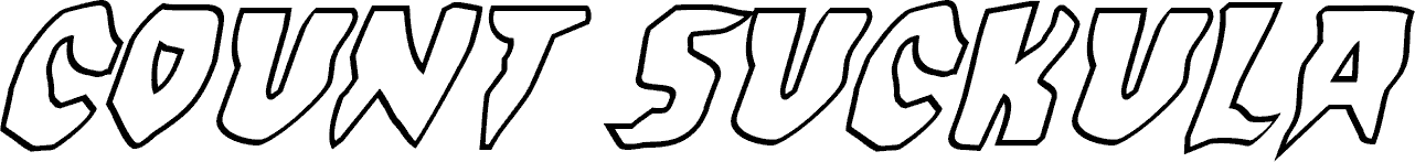 Count Suckula Outline Italic font | Fonts2u.com