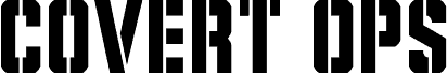 Covert Ops 3D Regular font