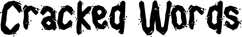 Cracked Words Demo font