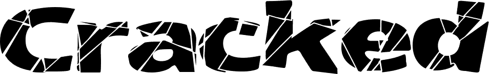 Cracked font