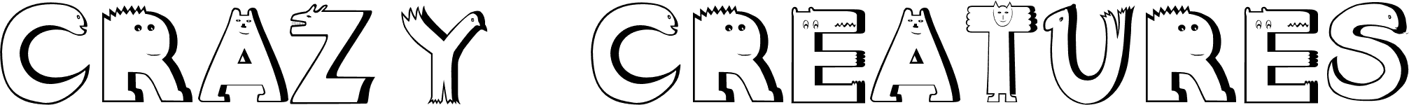Crazy Creatures Normal font | Fonts2u.com