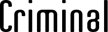 Criminal Narrow font | Fonts2u.com