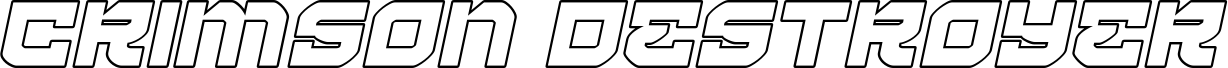 Crimson Destroyer Outline font