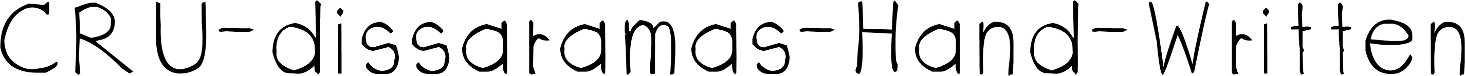 CRU-dissaramas-Hand-Written font | Fonts2u.com