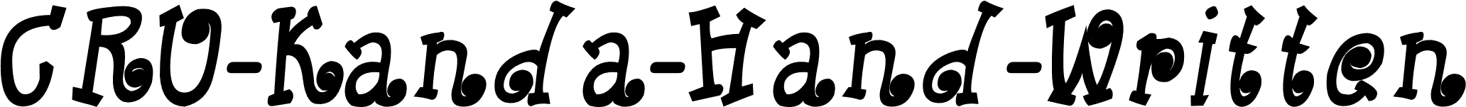 CRU-Kanda-Hand-Written-Bold-Italic font