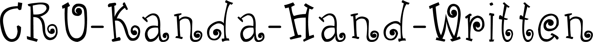 CRU-Kanda-Hand-Written font | Fonts2u.com