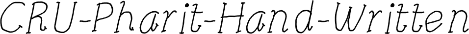 CRU-Pharit-Hand-Written v2 Bold Italic font | Fonts2u.com