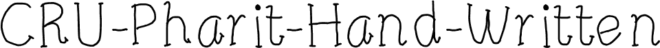 CRU-Pharit-Hand-Written font | Fonts2u.com