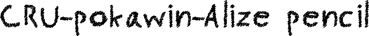 CRU-pokawin-Alize pencil font | Fonts2u.com