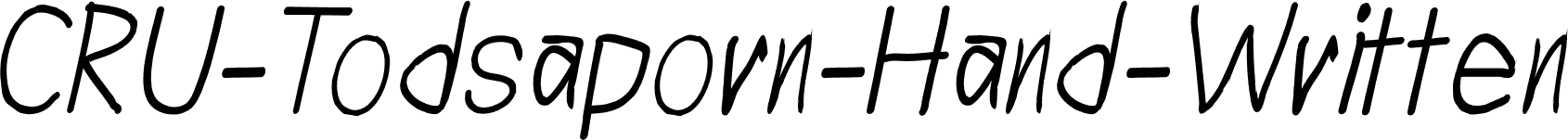 CRU-Todsaporn-Hand-Written-Bold-Italic font | Fonts2u.com