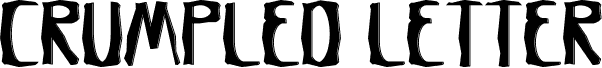 Crumpled Letter Demo font