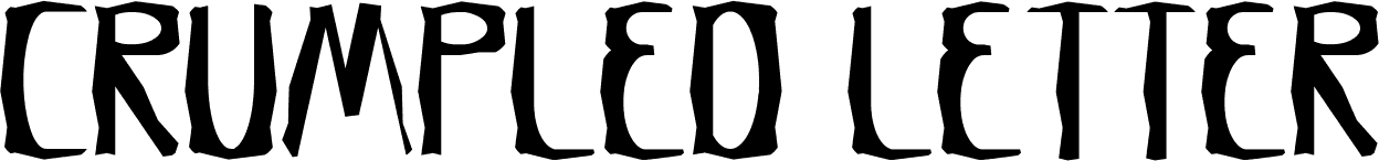 Crumpled Letter Demo font
