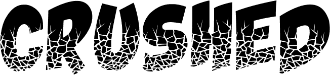 Crushed font