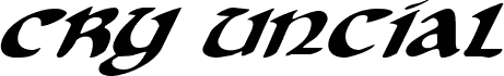 Cry Uncial font