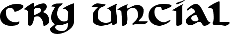 Cry Uncial Condensed font