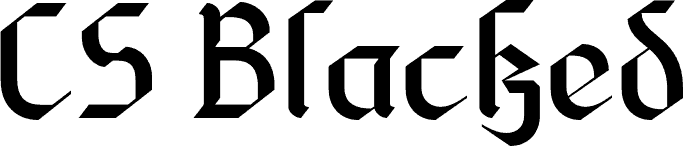 CS Blacked Demo Regular font | Fonts2u.com
