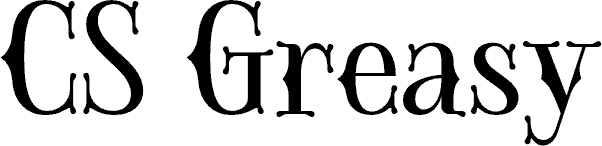 CS Greasy Regular Demo font | Fonts2u.com