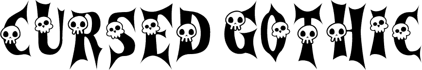 Cursed Gothic Skull czcionka | Fonts2u.com