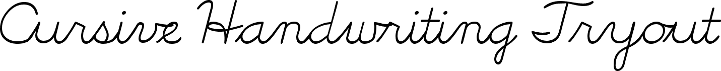 Cursive Handwriting Tryout font