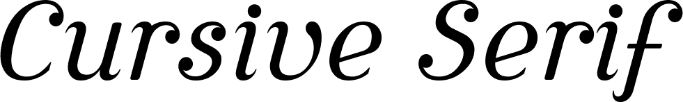 Cursive Serif Book font