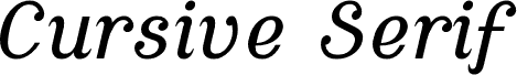 Cursive Serif Book font