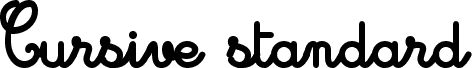 Cursivestandard font