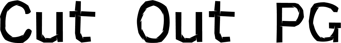 Cut Out PG font | Fonts2u.com