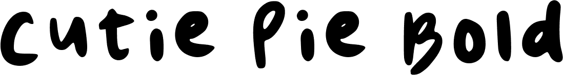 Cutie Pie Bold Regular font