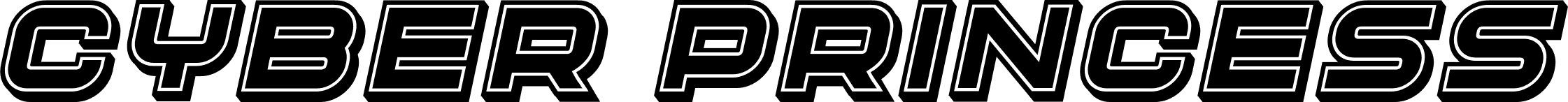 Cyber Princess 3D Filled Italic font