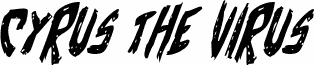 Cyrus the Virus 3D Italic font