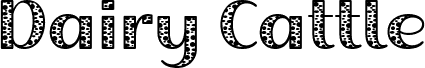 Dairy Cattle Solid font