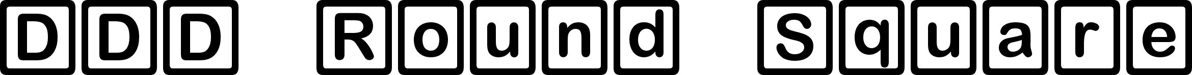 DDD Round Square font | Fonts2u.com