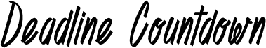 Deadline Countdown_PersonalUseOnly font | Fonts2u.com