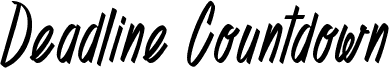 Deadline Countdown_PersonalUseOnly font