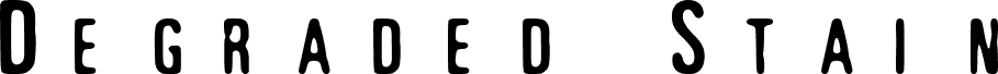 Degraded Stain Regular font