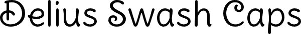 Delius Swash Caps Regular fuente