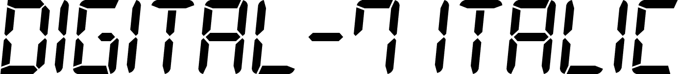 Digital-7 Italic font | Fonts2u.com